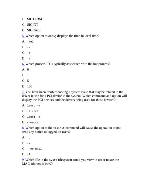 SOLUTION Comptia Linux And Lpic Practice Tests Linux Quiz Exam