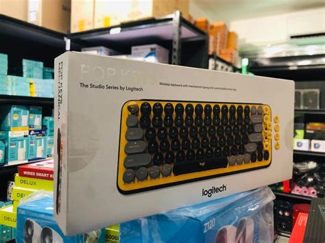 Logitech POP KEYS Mechanical Wireless Keyboard Bluetooth Logi Bolt Blast Yellow Computers