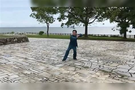 国外武术爱好者演练北京牛街张贵增传白猿通背拳十二连炮