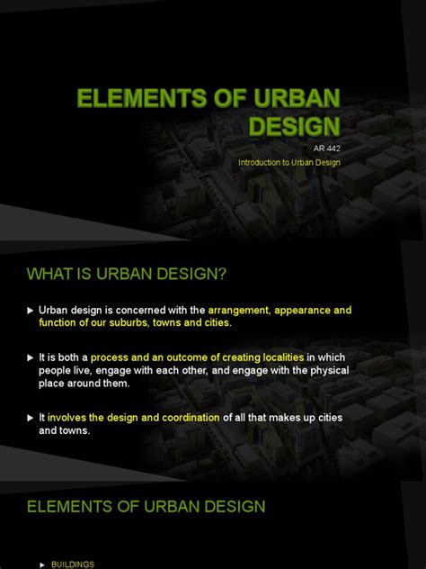 5elements Of Urban Design Part1 Pdf Boulevard Traffic