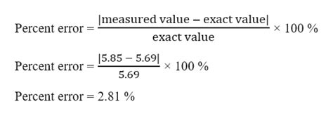 Answered Calculate The Percent Error When A Bartleby