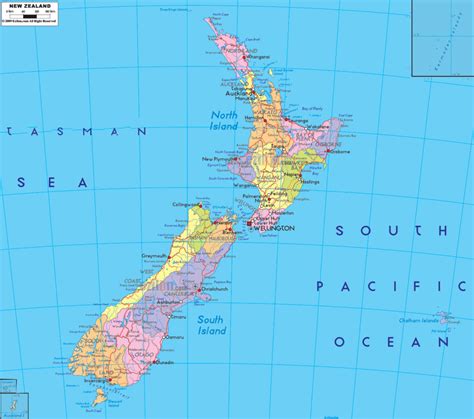 Map Of New Zealand Printable