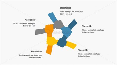 5 Steps Unity Diagram PowerPoint SlideModel