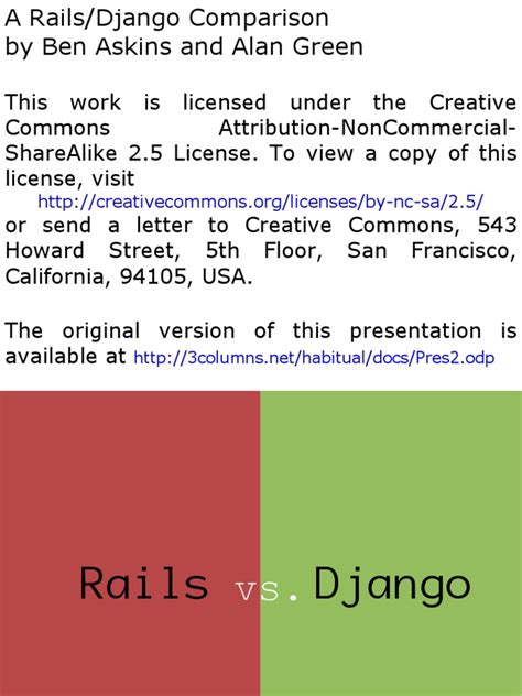 Railsdjango Comparison Pdf World Wide Web Internet And Web