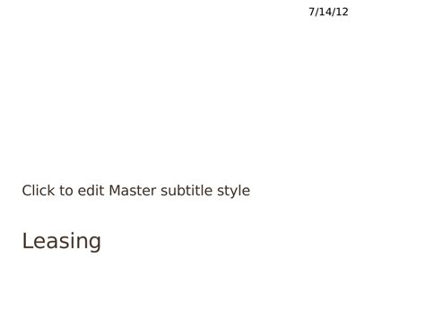 Leasing Click To Edit Master Subtitle Style Pdf Lease Business