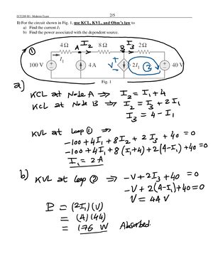 ECE 209 Midterm 2021 Group B ECE 209 Lec B2 Midterm Exam Group B