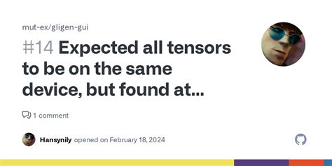 expected all tensors to be on the same device but found at least two