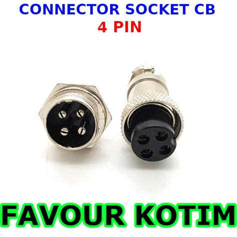 Jual JACK CONNECTOR CB 4PIN SET SOCKET 4 P PIN FVKOTIM Shopee Indonesia