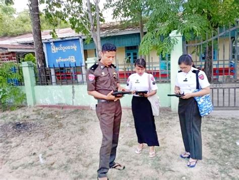 နတ်မောက်မြို့နယ်တွင် Gis နည်းပညာဖြင့် ရပ်ကွက်၊ ကျေးရွာ တည်နေရာ Point များ ကောက်ယူ Information