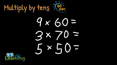 Multiply By Tens Sample Problem K5 Learning