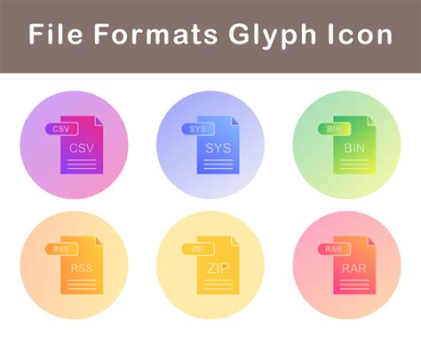File Formats Vector Icon Set 21518818 Vector Art At Vecteezy