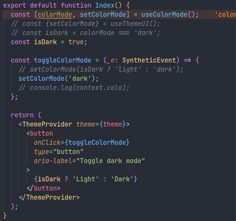error [usecolormode] requires the colormodeprovider component · issue