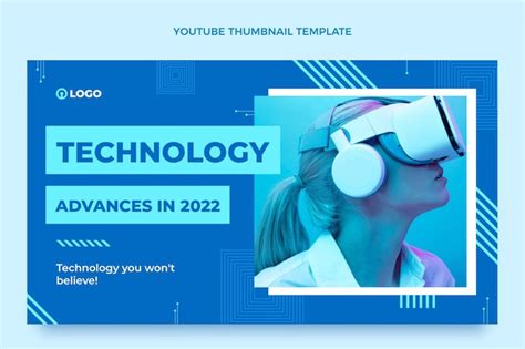 Free Vector Flat Design Technology Youtube Thumbnail