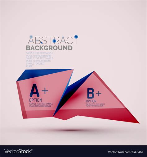 Geometric Shapes With Sample Text Abstract Vector Image