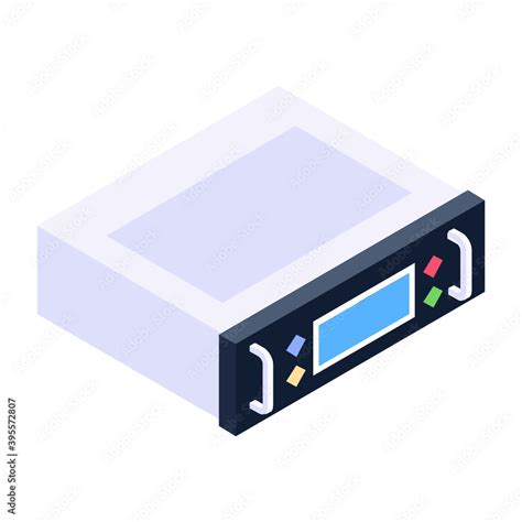 Isometric Design Of Server Rack Icon Stock Vector Adobe Stock