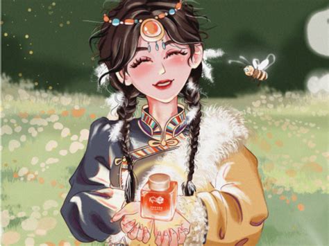 藏族女孩爱画画的萧蓝 站酷zcool