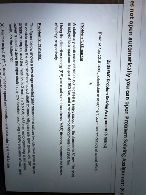 SOLVED Mesh Do The Following Problem 2 3 Marks Of Safety