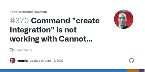 Command Create Integration Is Not Working With Cannot Read Properties
