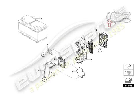 evo coupe 2023 fuse box parts diagram 971 08 00
