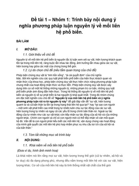 Nhóm 1 Đề Tài 1 Môn Thml Pdf Nhóm 1 Đề Tài 1 Môn Thml Pdf