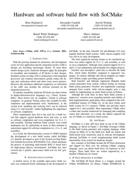 14 Hardware And Software Build 1 Pdf System On A Chip Library Computing