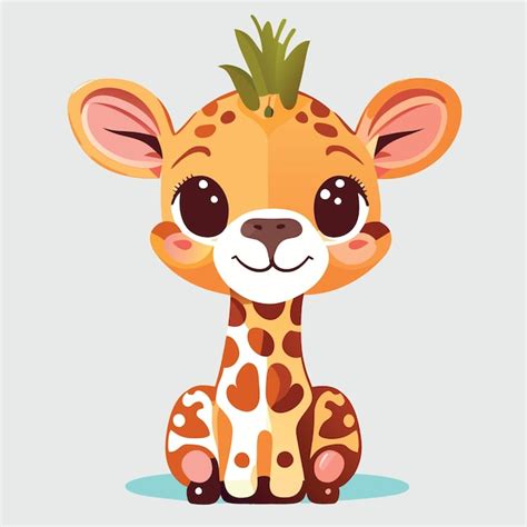 Cute Giraffe Vector Design Premium Ai Generated Vector