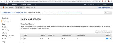 node websockets with aws elastic beanstalk — elastic load balancer elb or application load