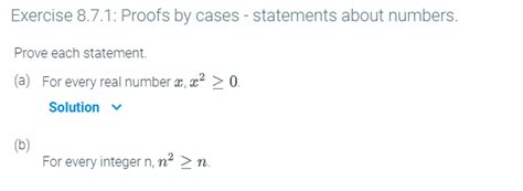 Solved Exercise 871 Proofs By Cases Statements About