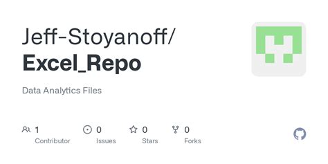 Github Jeff Stoyanoffexcelrepo Data Analytics Files