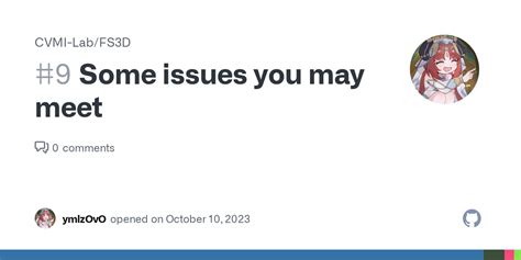 Some Issues You May Meet Issue CVMI Lab FS D GitHub
