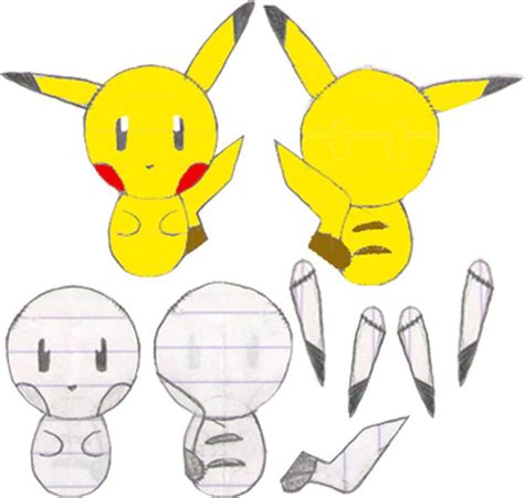 Plush Pikachu Pattern Pieces By Nintendraw On Deviantart Pikachu