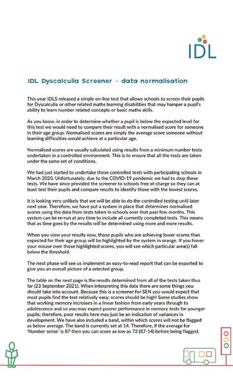 Idl Numeracy Screener Data Normalisation Eu Site
