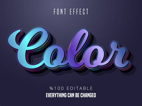 Colorful Gradient Font Effect 692477 Vector Art At Vecteezy