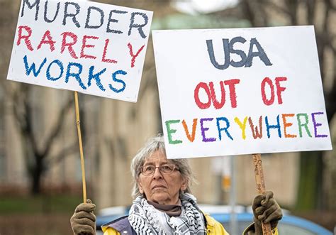 Protesters Rally In Pittsburgh Other Cities Against Possible War With
