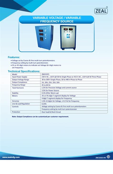 Led Variable Voltage And Current Variable Frequency Source Modeltype
