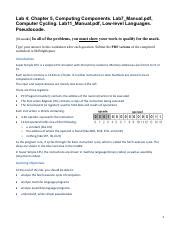 Lab 4 Worksheet WORKED Pdf Lab 4 Chapter 5 Computing Components Lab7 Manual Pdf Computer