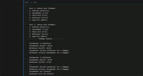 👾building A Pokemon Battle Simulation In Python 🐾 I Recently Developed A Pokemon Battle
