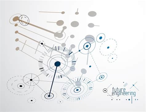 Premium Vector Mechanical Scheme Vector Engineering Drawing With