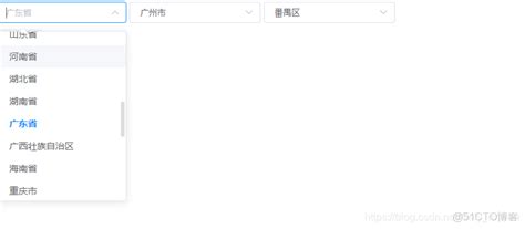 使用vue elementui设置省市县三级联动的下拉列表框 flyingsmiling的技术博客 51cto博客
