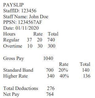 Solved Using Python Programming Language To Make A Payslip Chegg