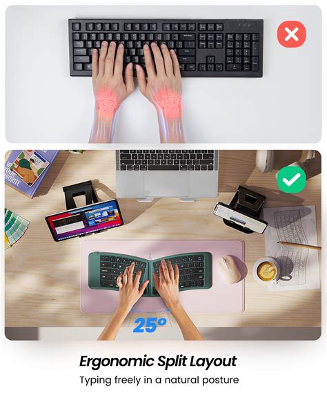 Nulea Rt06 Business Series Leather Bluetooth Keyboard Folding Foldable Portable