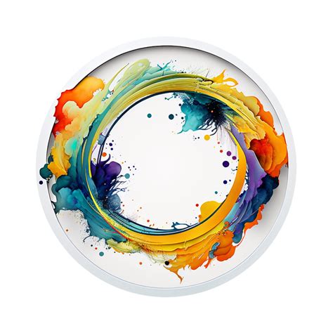 Abstract Round Frame With Transparent Background Png