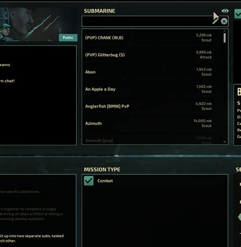 Submarine List In Lobby Excessively Large · Issue 10015