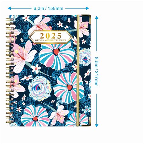 Ckraxd 2024 2025 A5 Coil Bound Weekly Planner Diary 365 Day Work Schedule English Notebook For