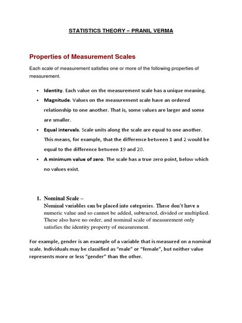 Quants Theory Mba Sem 1 Pdf Level Of Measurement Sampling