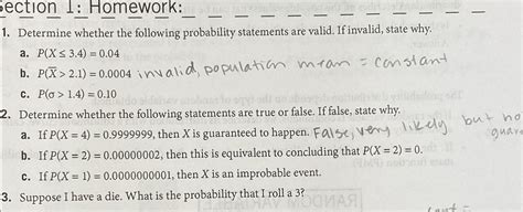 Solved Section L Homework Determine Whether The Following