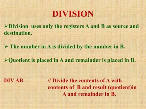 Arithmetic And Logical Instructions 8051 Microcontroller Pptx