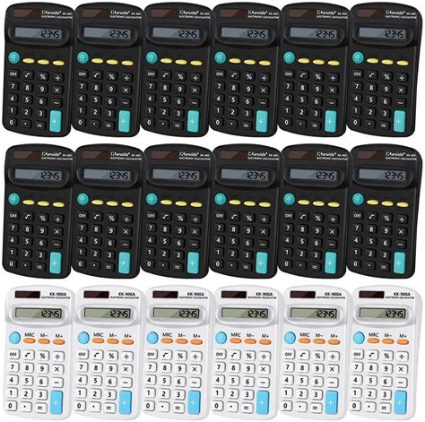 18 Pack Pocket Size Calculators Bulk 8 Digit Display Basic Calculator For Students Small