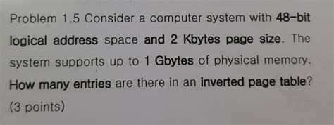 Solved Problem Consider A Computer System With Bit Chegg Com