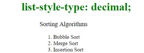 CSS List Style Type Property GeeksforGeeks